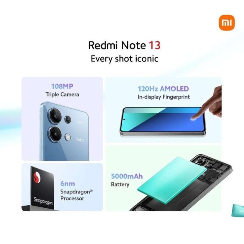 Promo Hp Xiaomi Redmi Note 13 Ram 8gb Internal 256gb Garansi Resmi ...