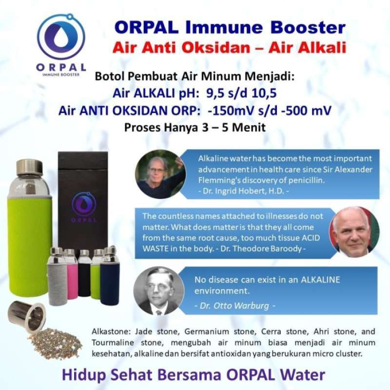 Promo Orpal Membuat Air Alkali & Anti Oksidan - Air Minum Immune ...