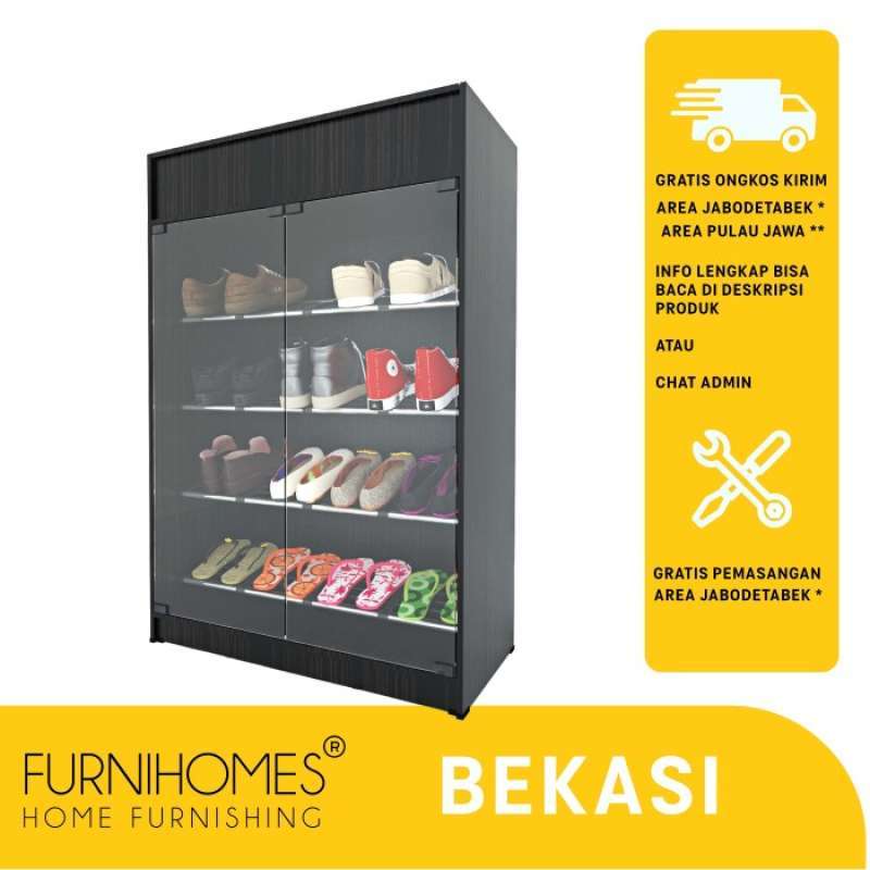 Promo Furnihomes Bekasi - Rak Sepatu Vietta - Walnut Multicolor Diskon 25% Di Seller Sakiyem ...