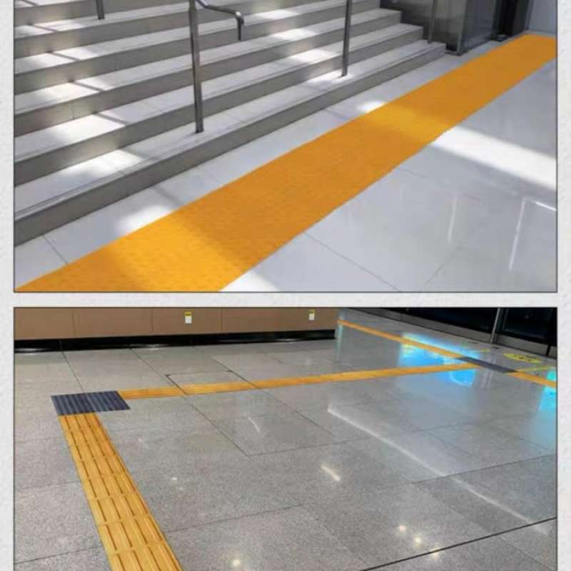 Promo Blind Road Sidewalk Rubber Tile Tactile Paving Block Tunanetra ...