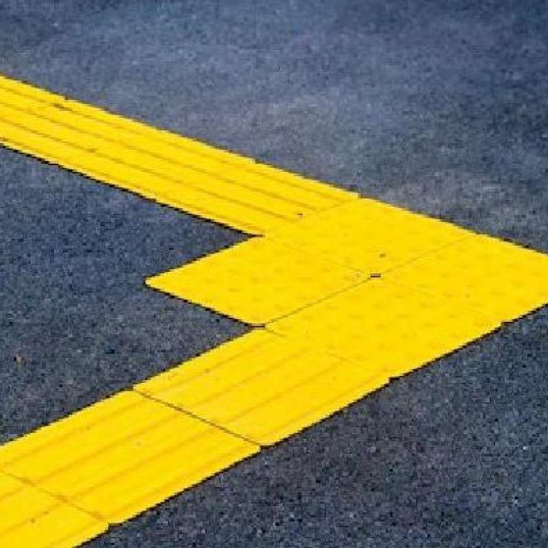 Promo Blind Road Sidewalk Rubber Tile Tactile Paving Block Tunanetra ...