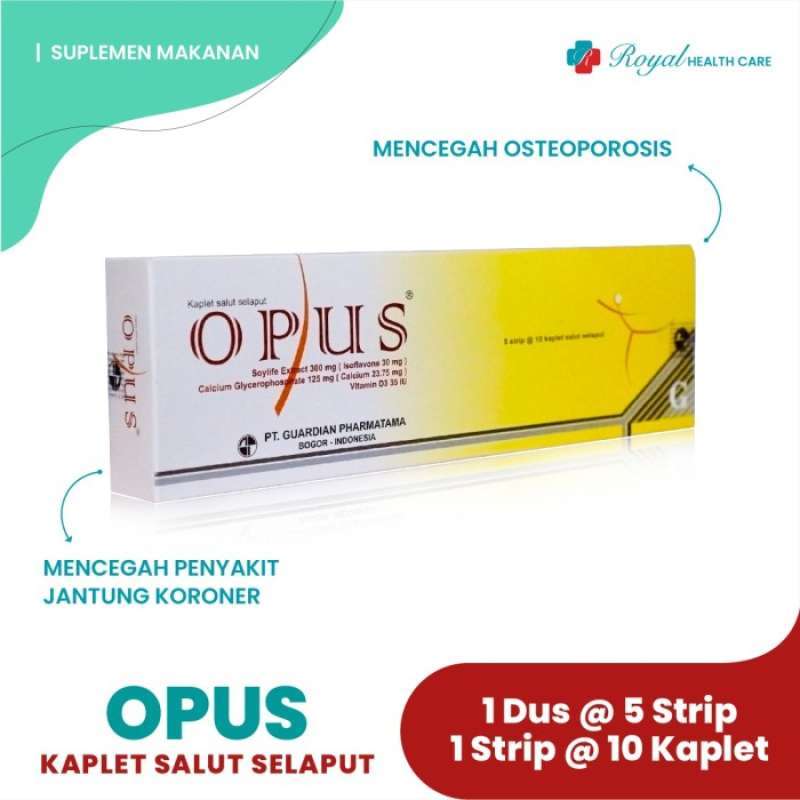 Promo OPUS BOX 50 KAPLET Memelihara Kesehatan Jantung dan Tulang Diskon ...