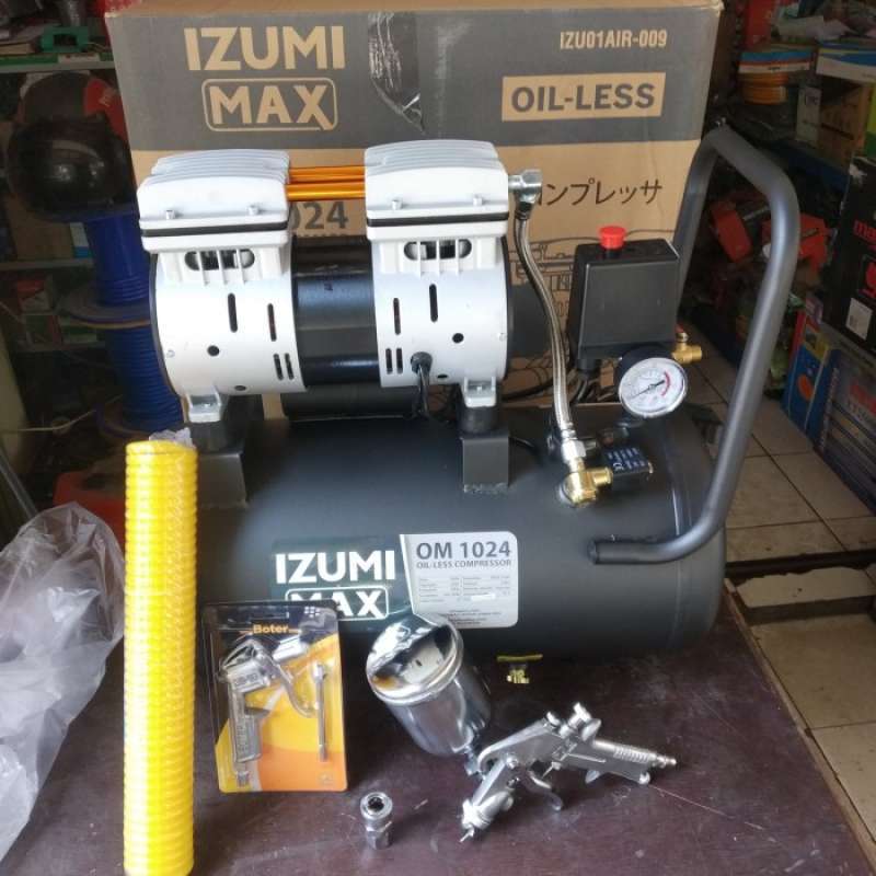 Promo PAKET KOMPRESOR CAT + SEMPROT 1 HP 24 LITER IZUMI MAX - Diskon 50 ...