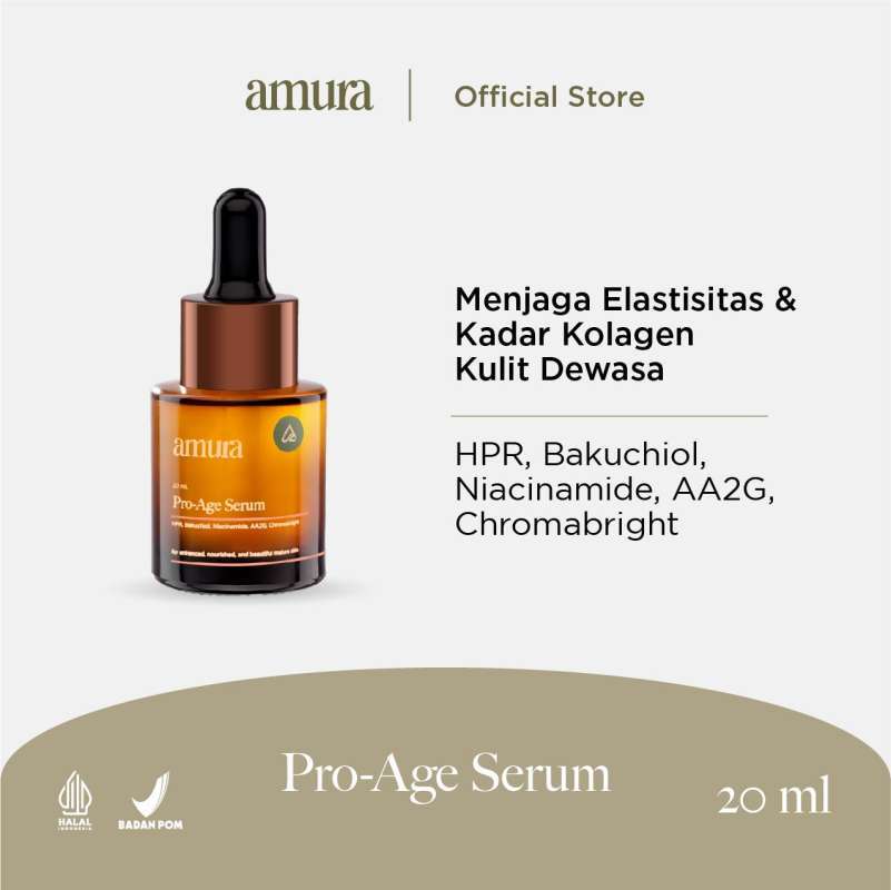 Jual Amura Pro-Age Serum Wajah dengan HPR Bakuchiol untuk Kulit Dewasa Lebih Berkilau ...