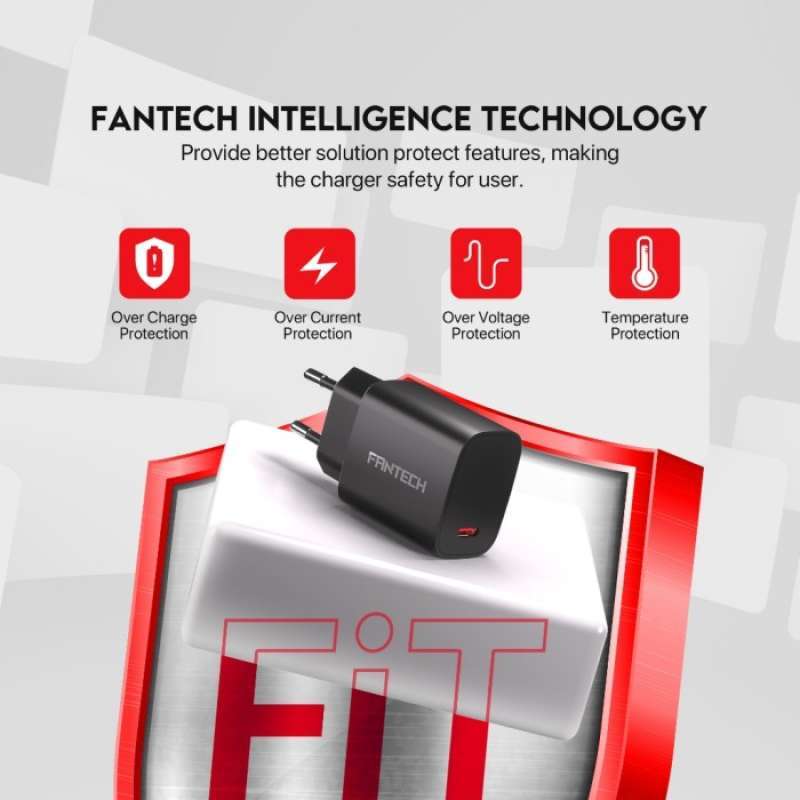 Jual Fantech Cwd20101 Power Go Fast Charger Type C Port 20w Pd 3.0 Qc - White Di Seller Clover ...