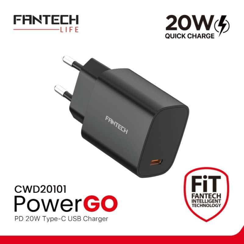 Jual Fantech Cwd20101 Power Go Fast Charger Type C Port 20w Pd 3.0 Qc ...