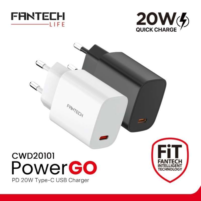 Jual Fantech Cwd20101 Power Go Fast Charger Type C Port 20w Pd 3.0 Qc ...