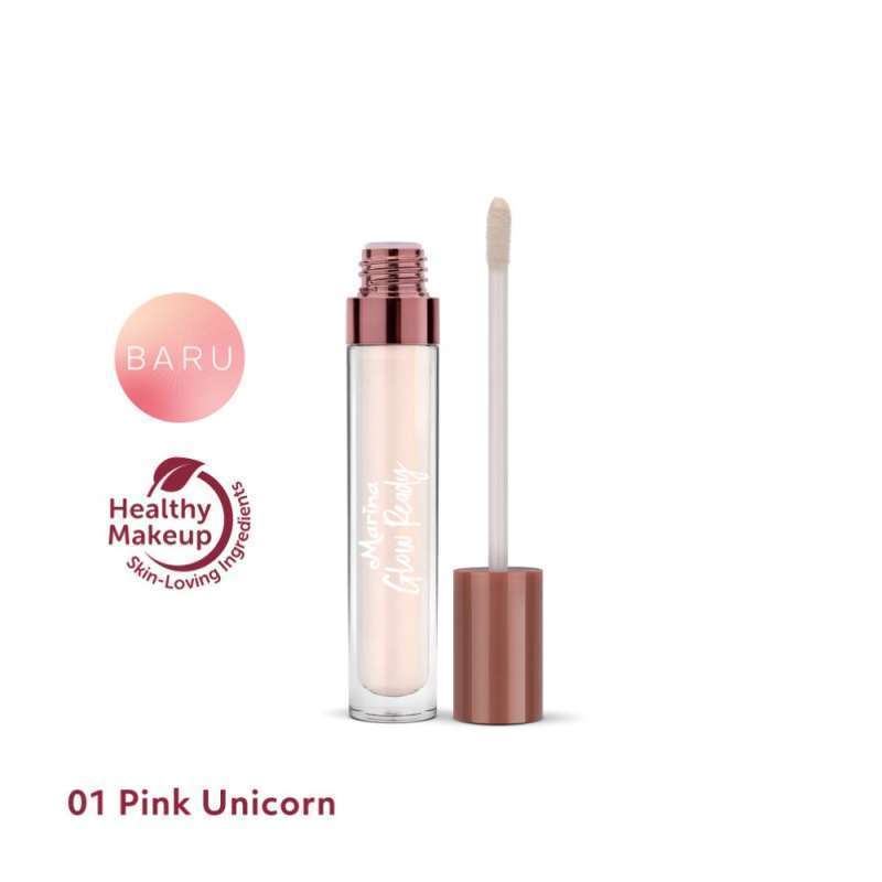 Promo Whs - Marina Liquid Highlighter Glow Ready 4,5ml 01 Pink Unicorn ...