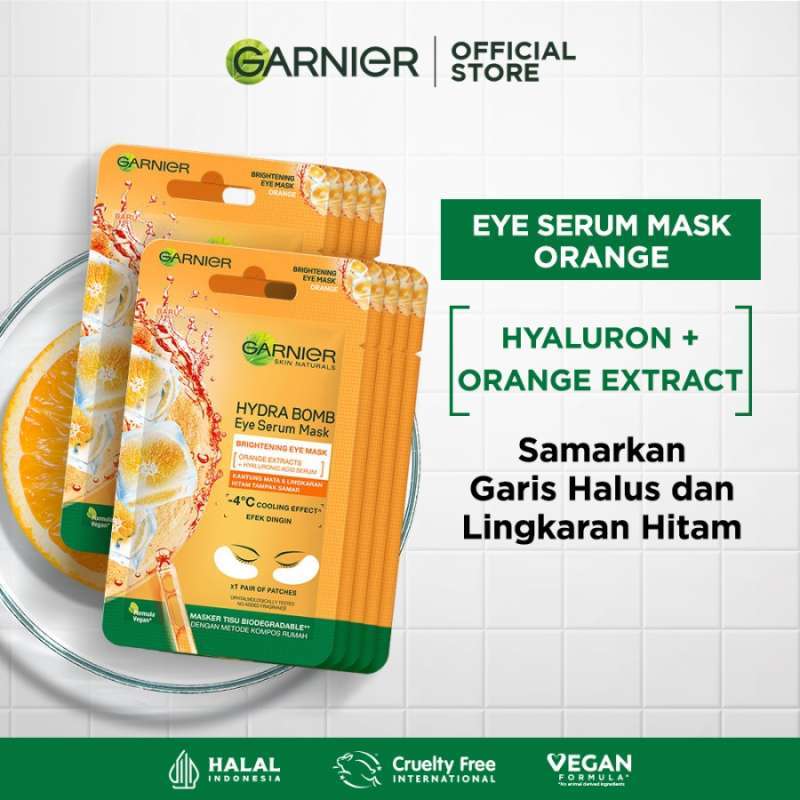 Jual Whs - Garnier Eye Serum Mask Orange Pack Of 10 Pcs Di Seller ...