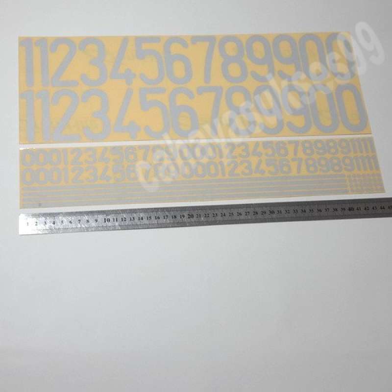 Promo Sticker Cutting Nomor Motor Putih Alphabet Abjad Huruf Angka ...