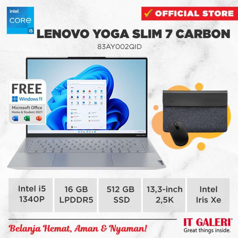 Jual Lenovo Yoga Slim Varbon Original Murah Harga Diskon April Blibli