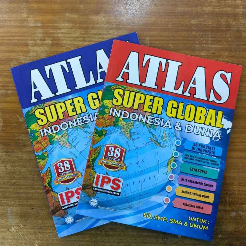 Jual Buku Atlas Super Global Indonesia Dan Dunia 38 Provinsi Indonesia ...