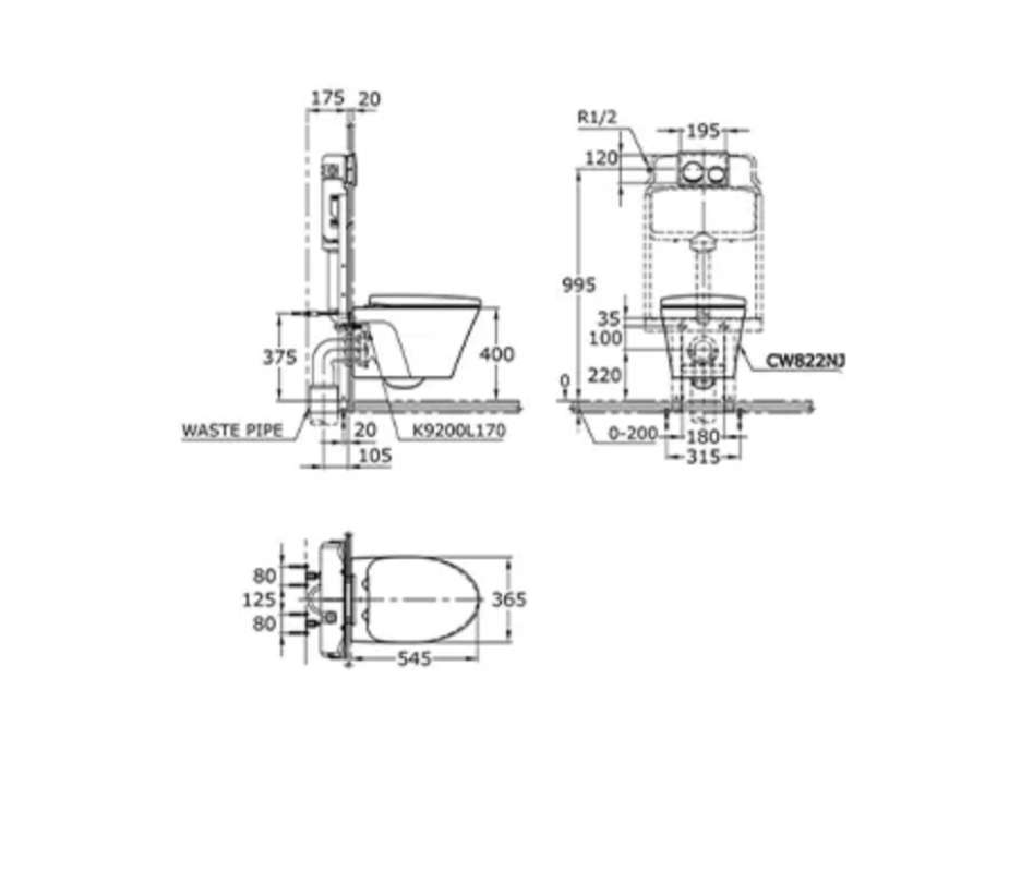 Jual Closet Duduk Kloset Duduk Wall Hung Toilet Toto Avante Cw822rjt2 ...