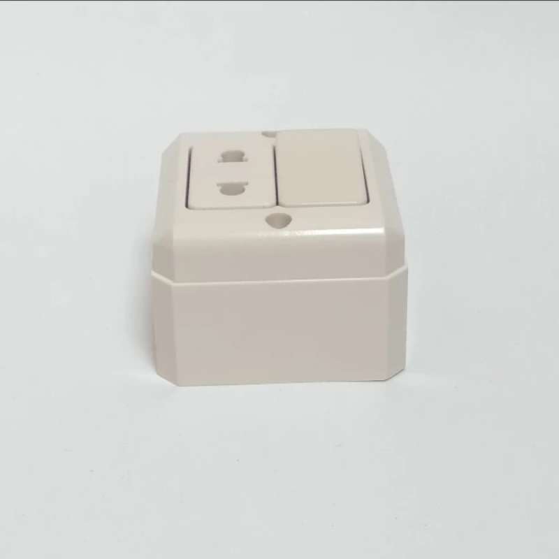 Jual Stop Kontak + Saklar Merk Broco 15211 U Engkel Stop Ob Warna Cream ...