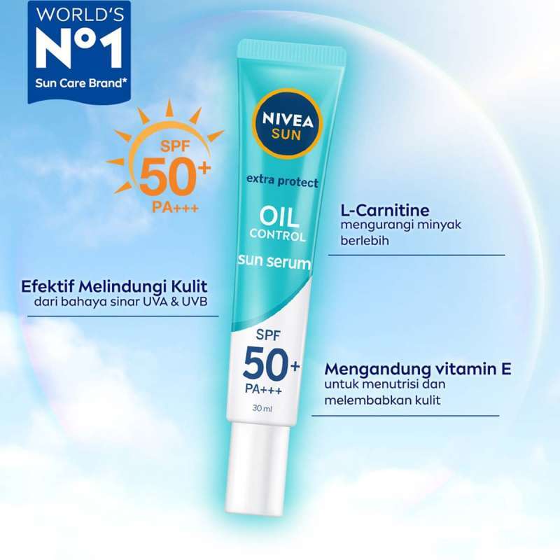 Promo Nivea Sun Serum Extra Protect Oil Control Spf 50+ Pa +++ Tube 30 ...