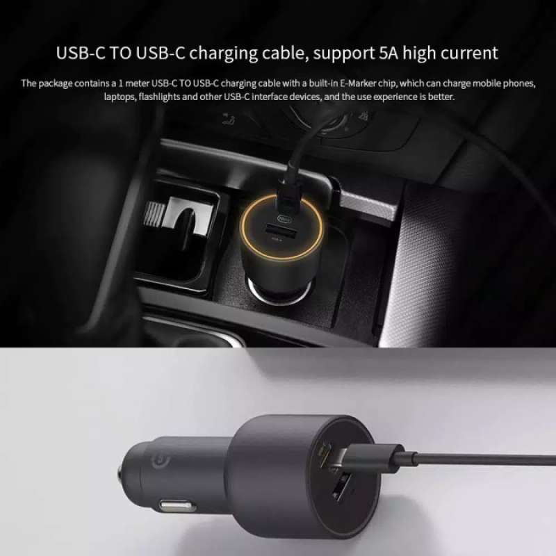 Jual Xiaomi Car Charger 100w 5a Usb Type C Super Fast Charging - Pd 3.0 ...