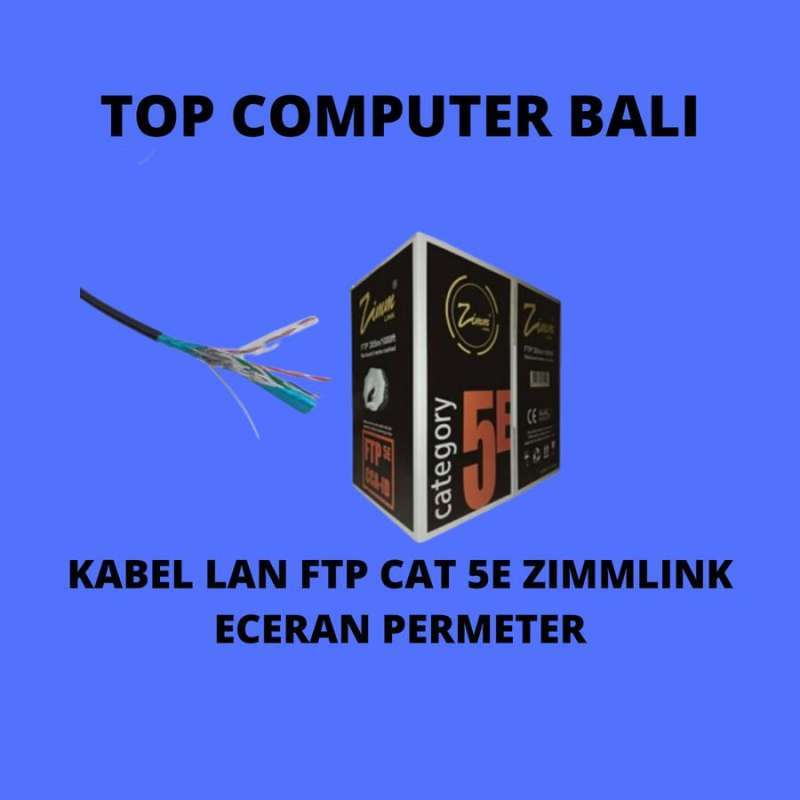 Jual Kabel Lan Ftp Cat 5e Outdoor Zimmlink Permeter/ Eceran Di Seller Top Computer Bali ...