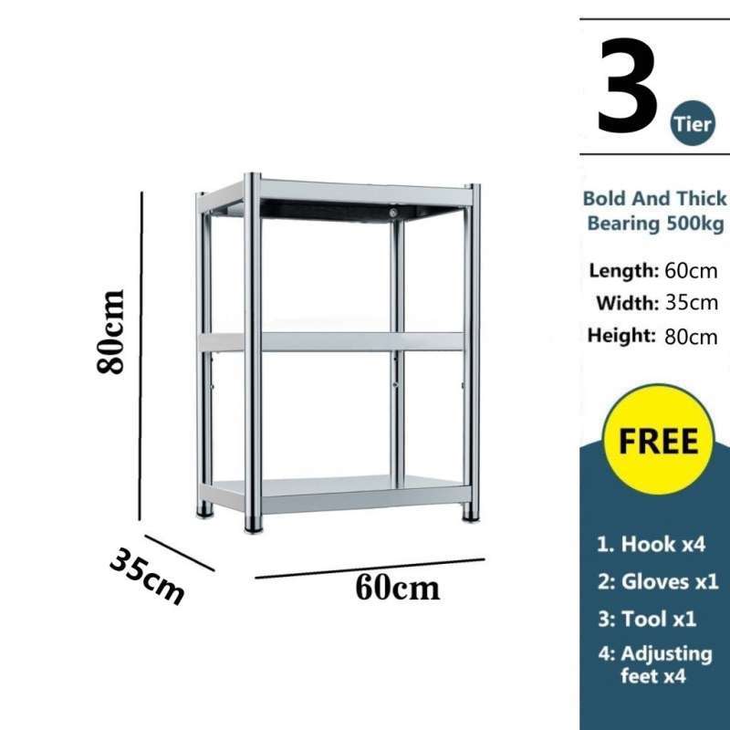 Promo Rak Dapur Stainless Steel /rak Barang/r Diskon 53% Di Seller ...