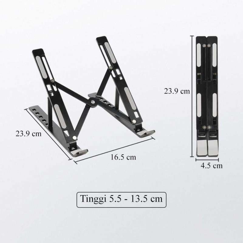 Jual Mc Laptop Stand Lipat Riser Foldable Adjustable Aluminium 6 Level ...
