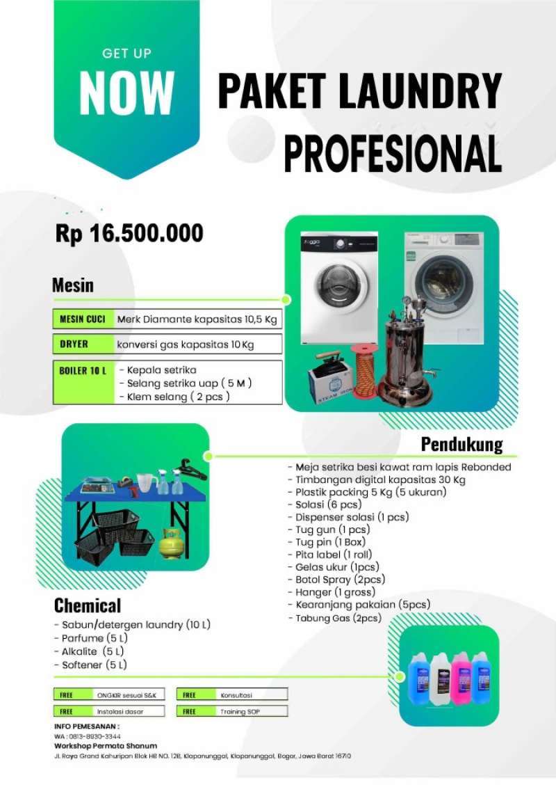 Promo Paket Usaha Laundry Free Pemasangan Instalasi Dan Training Sampai ...