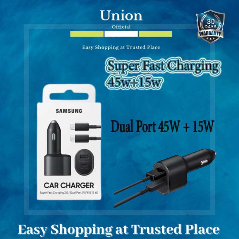 Jual Car Charger Samsung Original Dual Port 45w + 15w Super Fast ...