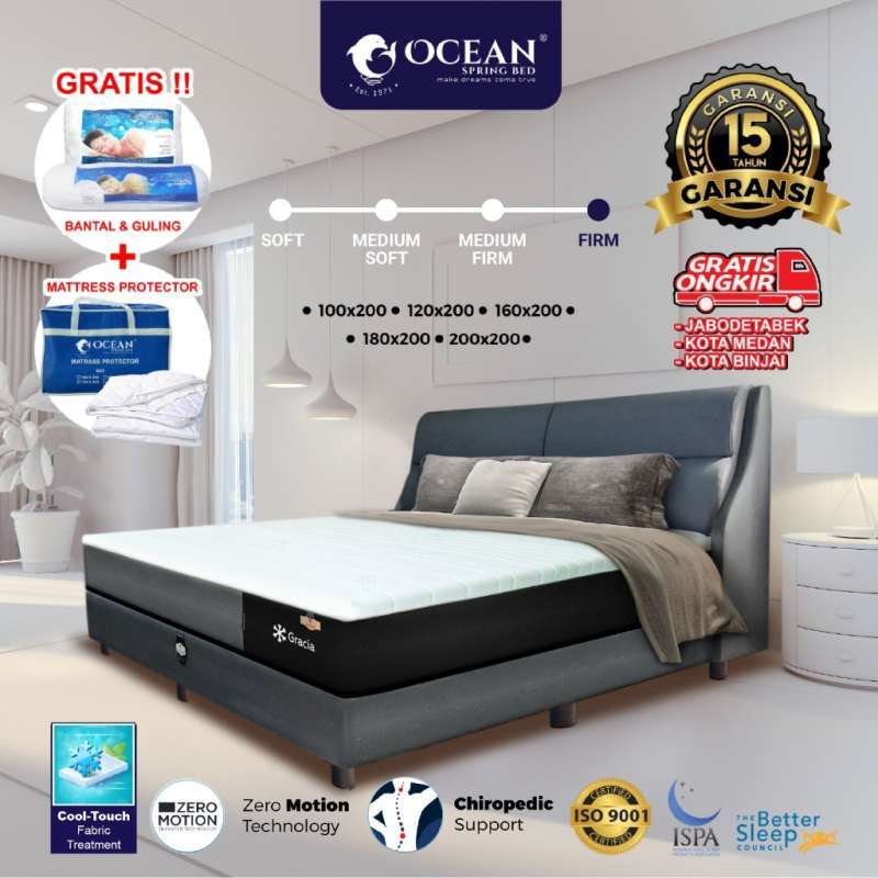 Jual Ocean Springbed - Kasur Gracia (orthopedic) Kasur Pocket Spring Cooling Mattres Full Set Di ...