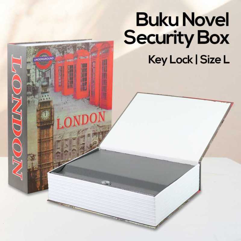 Jual Homesafe Kotak Buku Novel Hidden Security Box Book Key Lock Size L ...