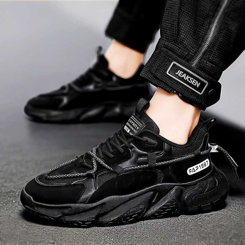 Promo Sepatu Sneakers Pria Original Sepatu Cowok Sekolah Keren Hitam ...