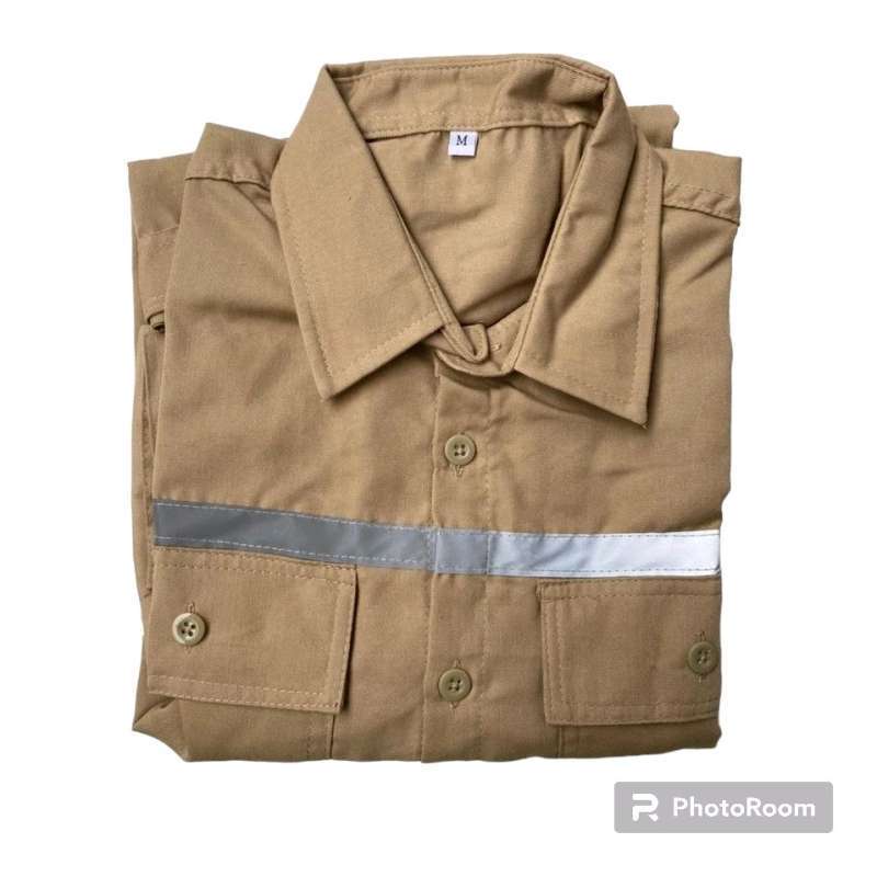 Promo Kemeja Safety Tangan Panjang Seragam Proyek Seragam Kerja ...