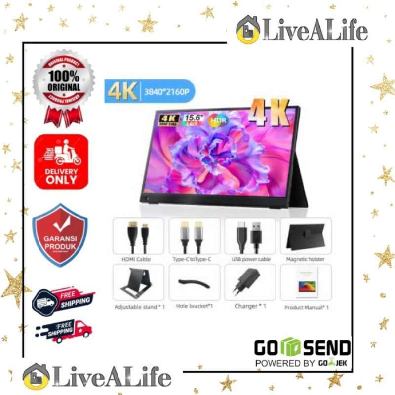 Promo Portable Monitor Uhd 15.6 Inch 4k Ips 60hz Amd Freesync Diskon 23 ...