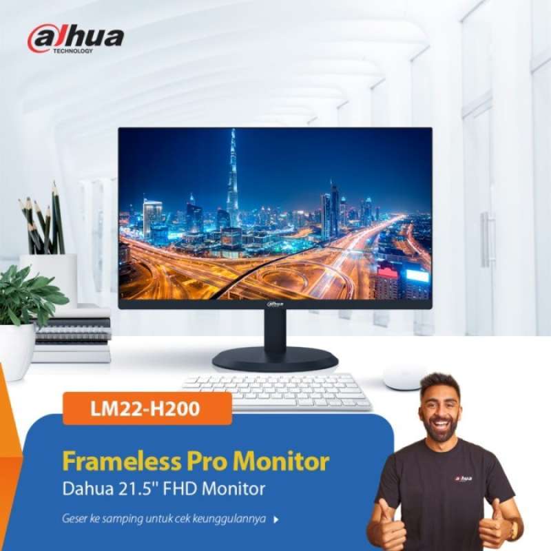 Promo Monitor Led Dahua 22 Vga Hdmi Vesa Speaker Garansi 2 Tahun Diskon ...