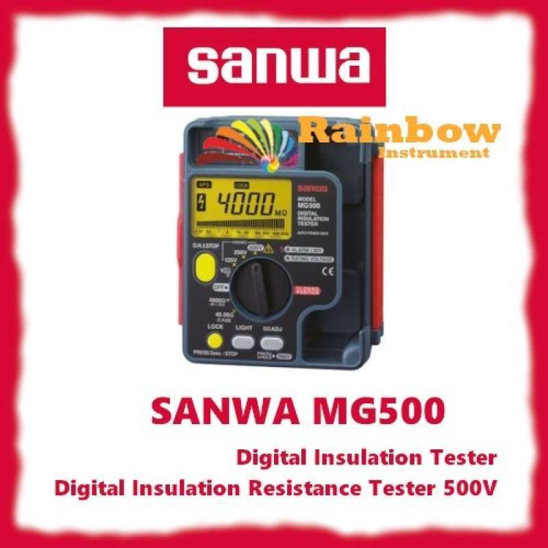 Promo Sanwa Mg500 Insulation Resistence Tester Megger 500v Mg 500 ...