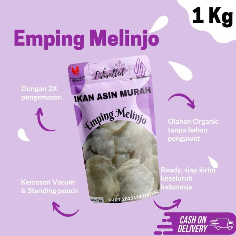 Promo Emping Melinjo Kemasan 1 Kg Diskon 35% Di Seller Fishsalted ...
