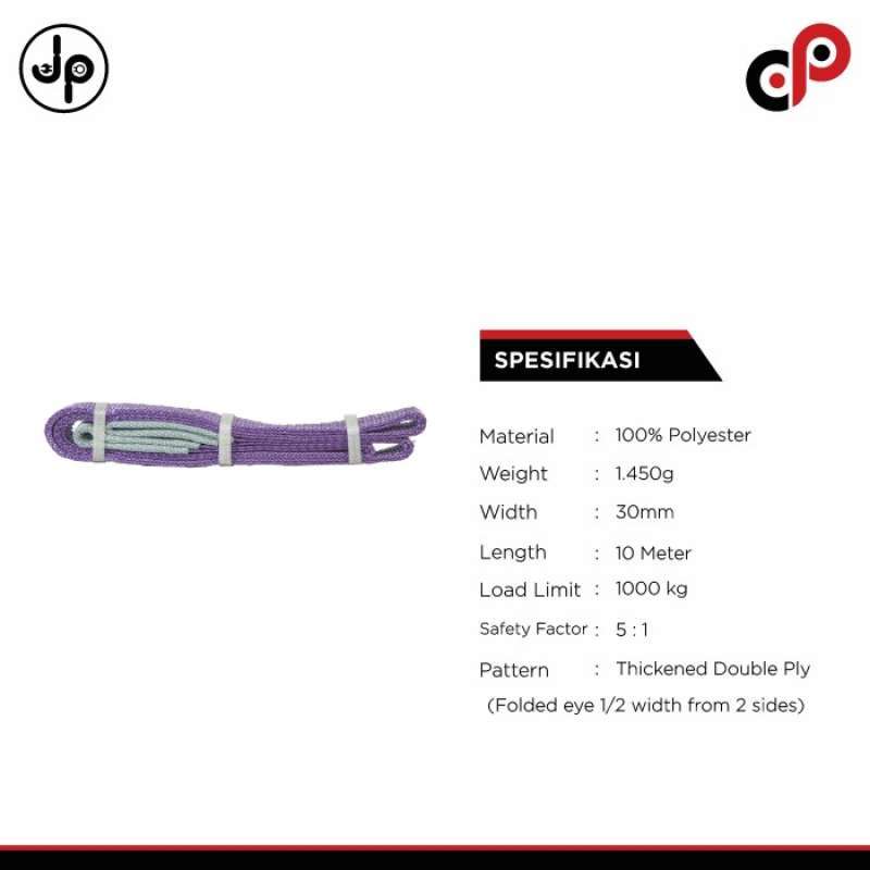 Promo Polyester Webbing Sling 1 Ton X 10 Meter | Tali Angkat Diskon 23% ...