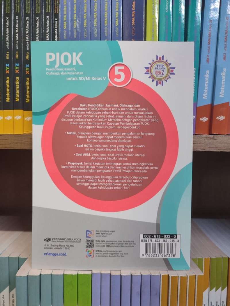 Promo Buku Pjok Kelas 5 Sd Kurikulum Merdeka Erlangga Diskon 23% Di Seller Anjangsana Store ...