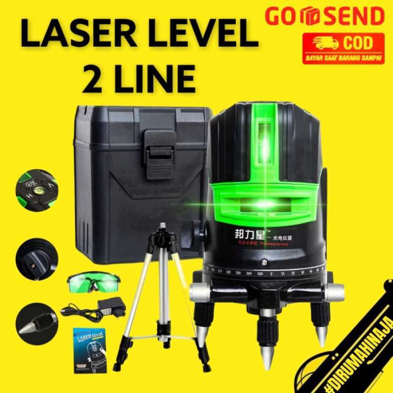 Promo Alat Leveling Laser Levels 2 Garis Warna Hijau Laser Level 2 Line ...