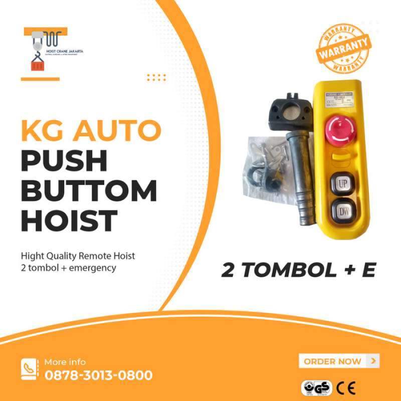 Promo Remote Control Hoist Push Button Hoist 2 Tombol Single Speed ...