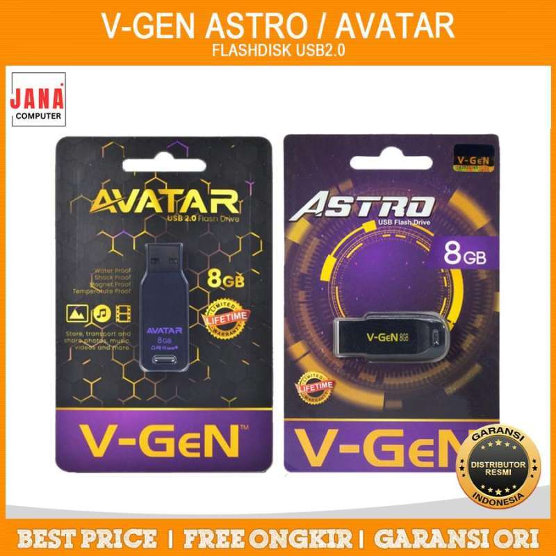 Jual Usb Flashdisk V-gen 8gb 16gb 32gb 64gb - Usb2.0 Astro / Avatar Vgen - Astro 64gb Di Seller ...
