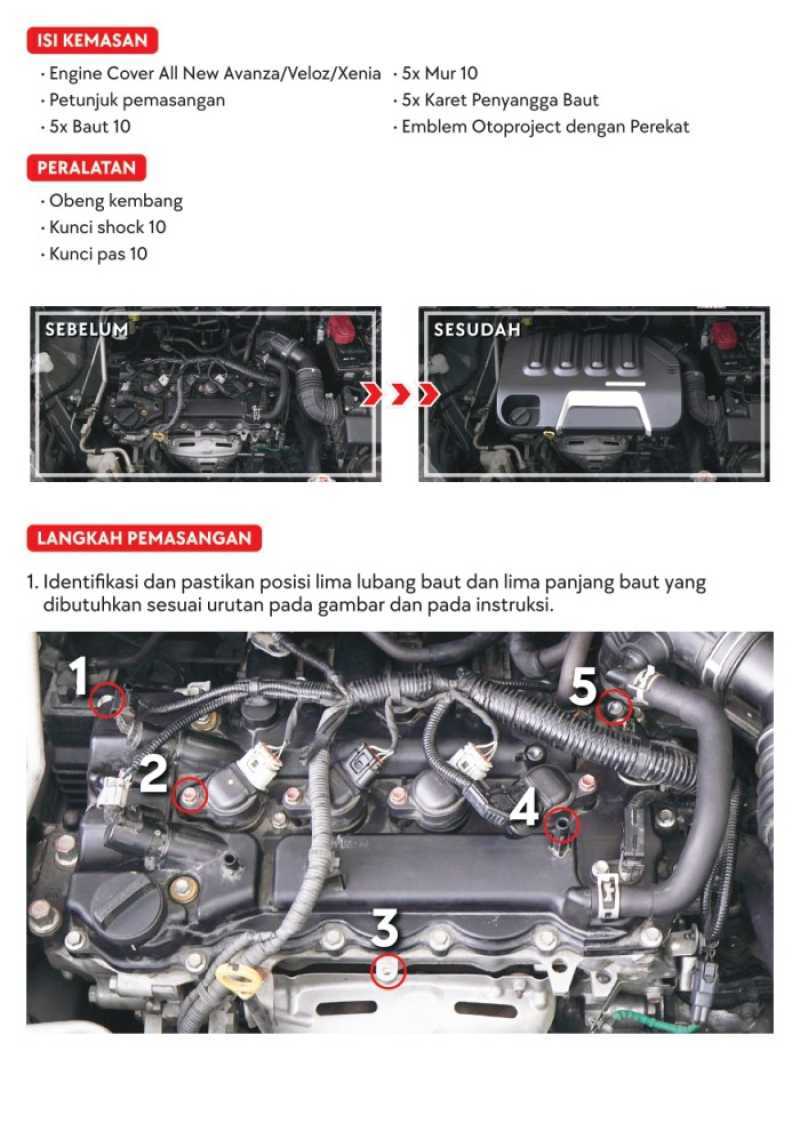 Promo Engine Cover / Tutup Mesin / Xenia / Veloz 2022 Up Otoproject ...