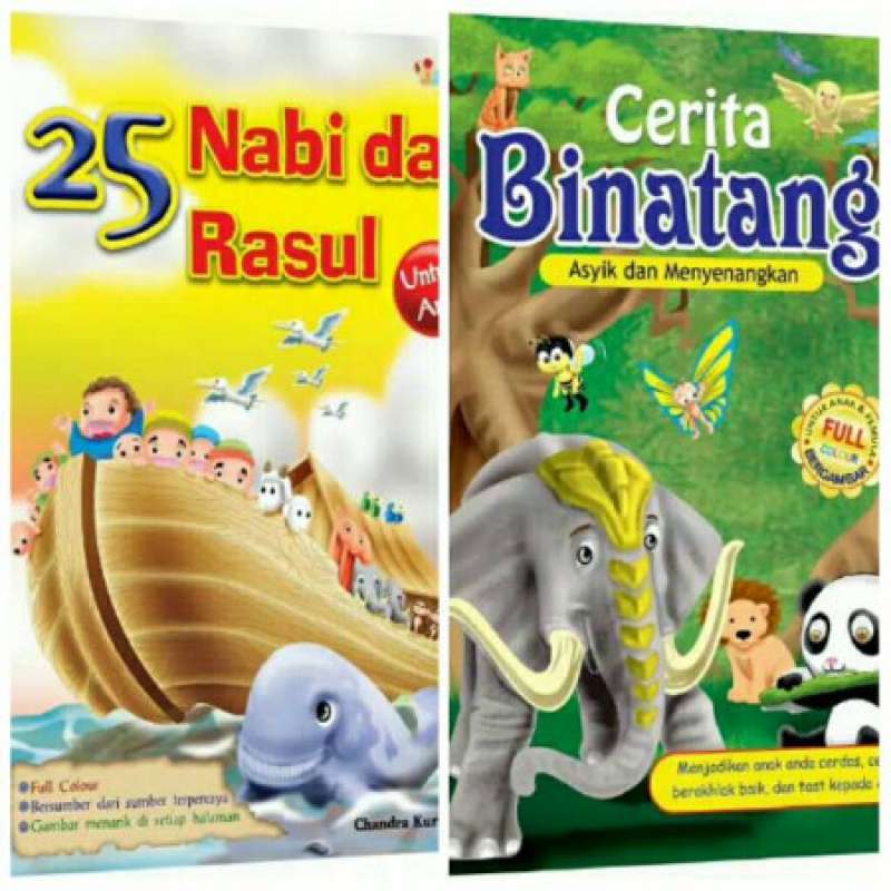 Promo Buku Cerita Anak Paket 2 Buku Cerita 25 Nabi Rasul Dan Cerita Binatang Diskon 31% Di ...