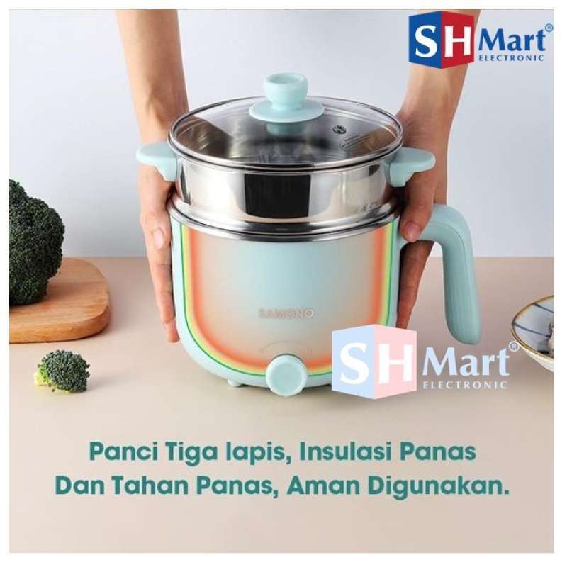 Jual Panci Kukusan Elektrik Cooker Samono 1,2 Liter Stainless Steel Sw ...