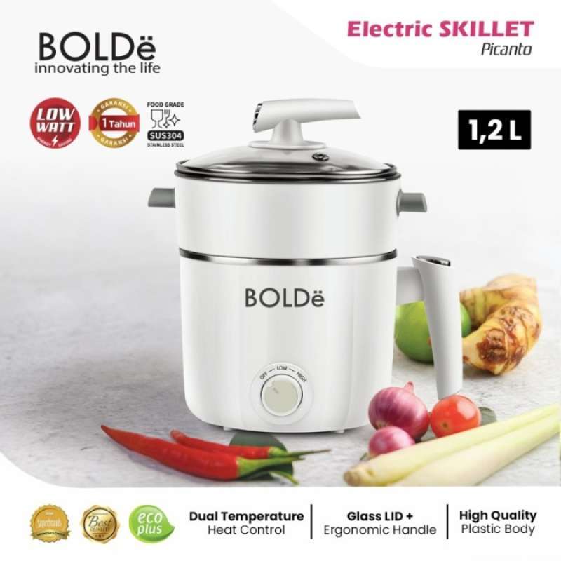 Jual Bolde Electric Skillet Picanto 1,2 Liter Panci Kukus Rebus Steamer ...