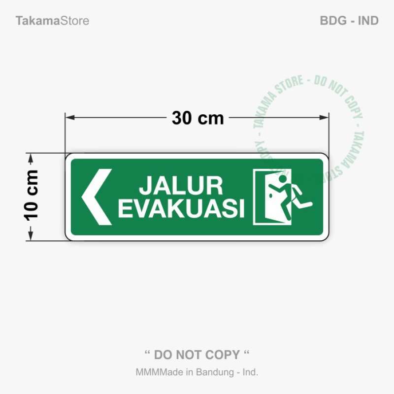 Jual Rambu K3 Jalur Evakuasi 30cm X 10cm Akrilik Di Seller Noelle ...