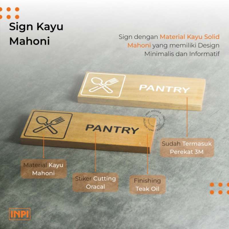 Jual Pantry Area Sign System - Signage System - Wall Sign - Door Sign ...