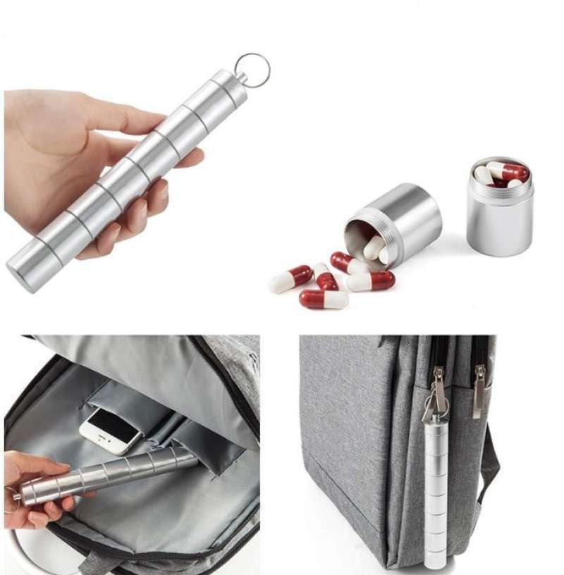 Promo 7 Days Aluminum Alloy Pill Case Travelling Kotak Obat Dan Vitamin ...