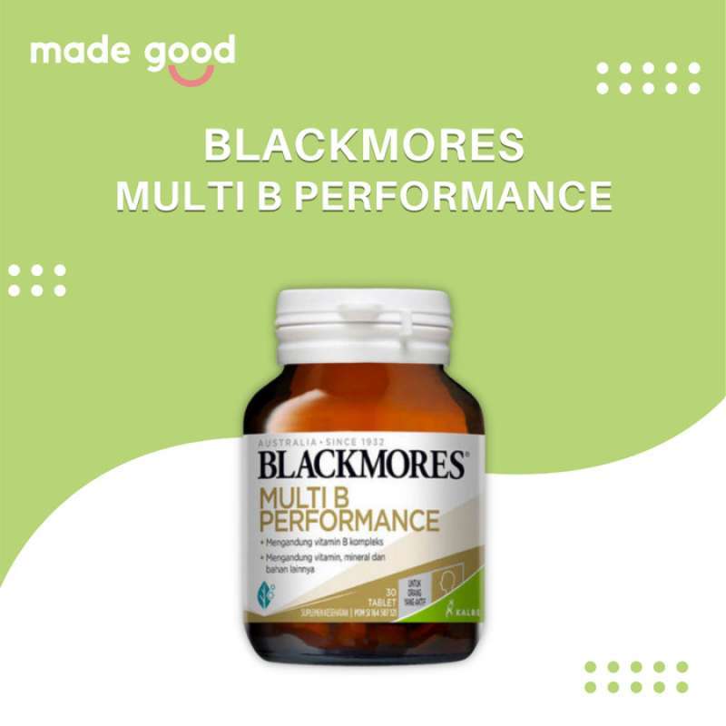 Promo Blackmores Multi B Complex Performance 30 - 62 Kaps Bpom Kalbe ...