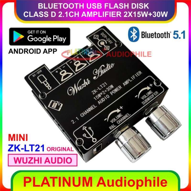 Jual Bluetooth 5.0 Amplifier Class D 2.1 Ch Class D Amplifier Zk-lt21 ...