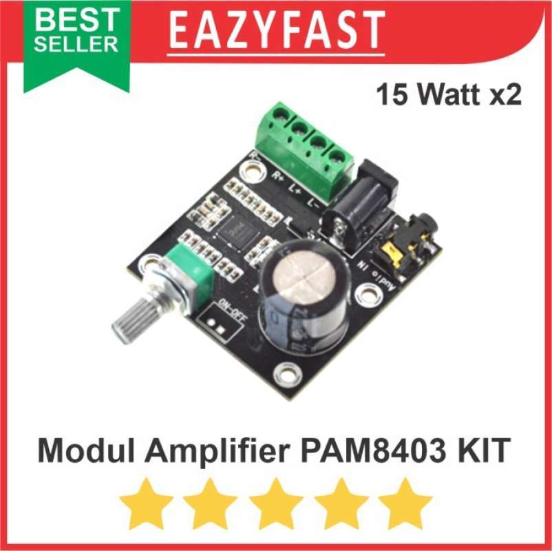Jual Kit Modul Ampli Mini 15w Pam8610 Amplifier Hifi Stereo Pam 8610 ...