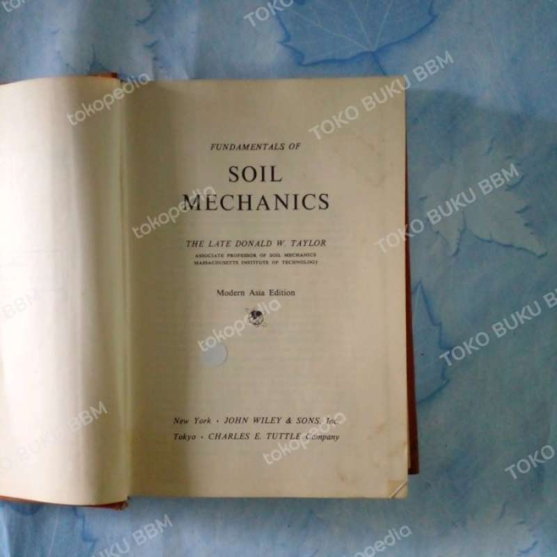 Jual Fundamentals Of Soil Mechanics - The Late Donald W. Taylor Di ...
