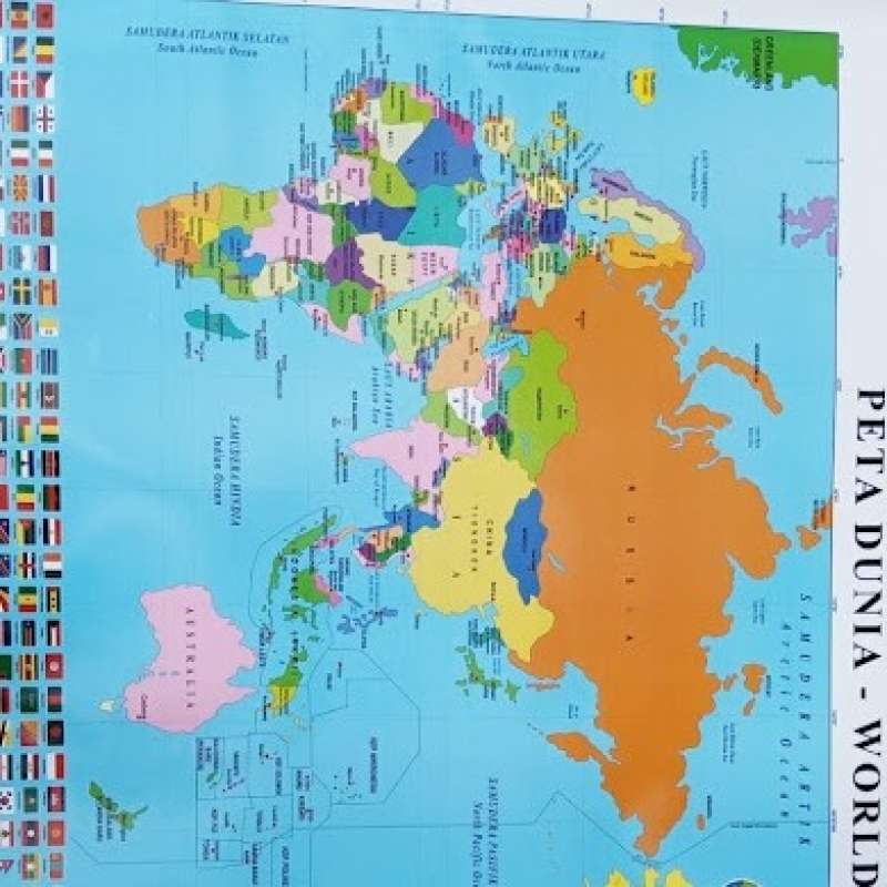 Jual Peta Dunia World Map Lembaran Di Seller Rumix - Cengkareng Timur ...